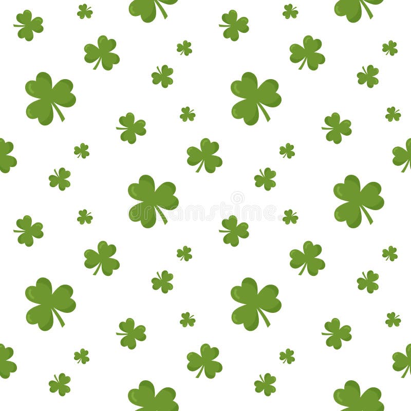 Pattern with clover stock vector. Illustration of shamrock - 267991828