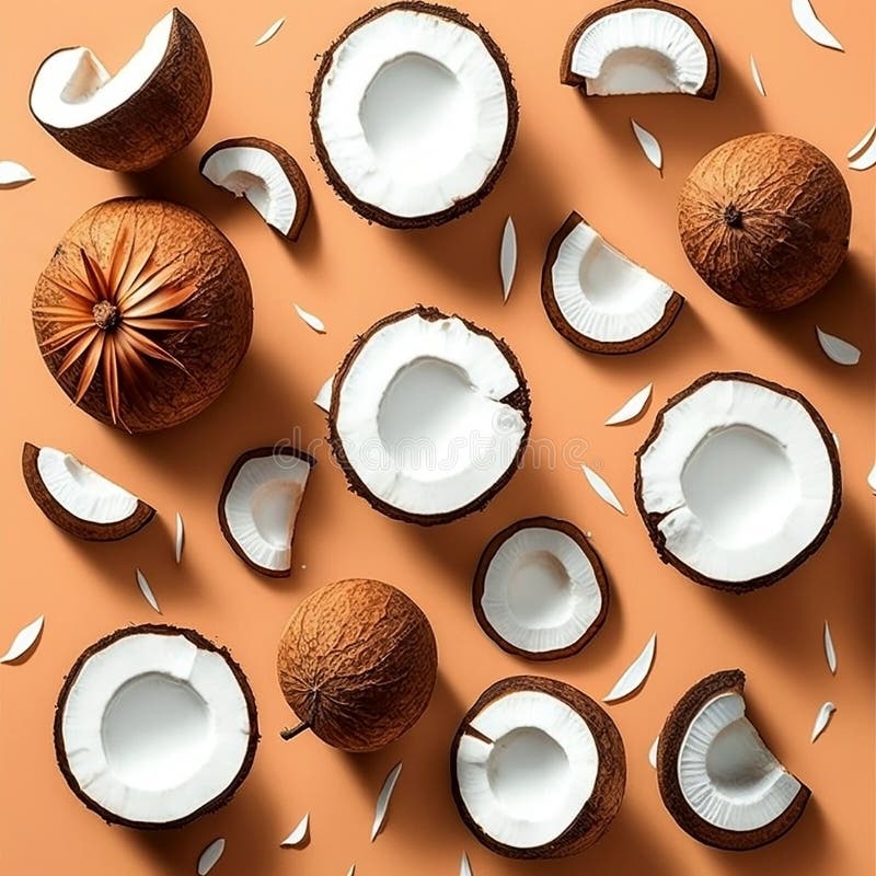 Pattern coconut wallpaper stock illustration. Illustration of pattern ...