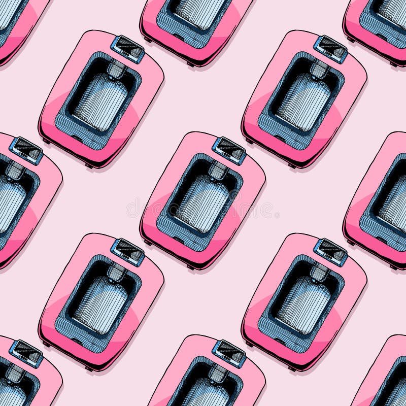 Pattern with Coffee Machines Stock Vector - Illustration of brews ...