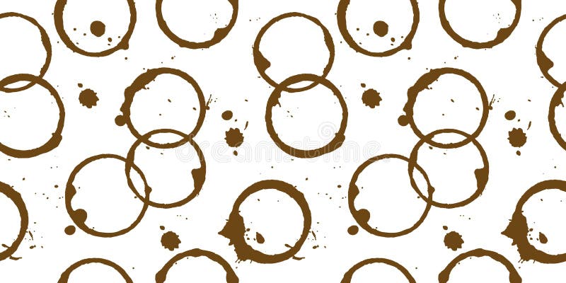 Pattern of Coffee Marks from a Cup. Cup on a Tablecloth. Stock Vector ...