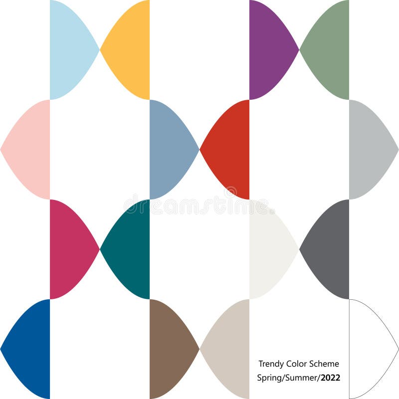 Pattern Color Scheme for Spring and Summer Season of 2022 Stock Vector ...