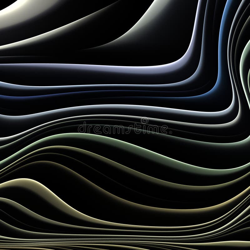 Fractal Waves Oscillation stock illustration. Illustration of dynamic ...