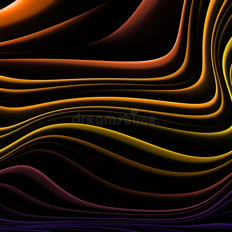 Fractal Waves Oscillation stock illustration. Illustration of dynamic ...
