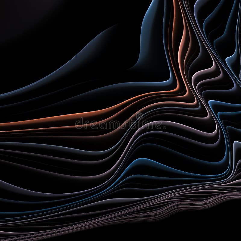 Pattern of Color Fractal Waves Stock Image - Image of vibration ...