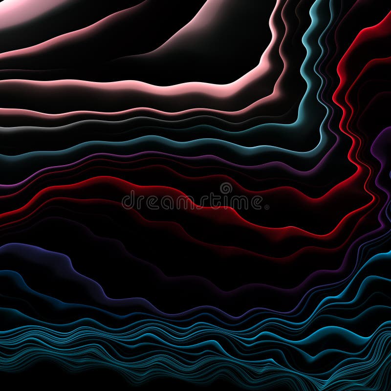 Pattern of Color Fractal Waves Stock Illustration - Illustration of ...