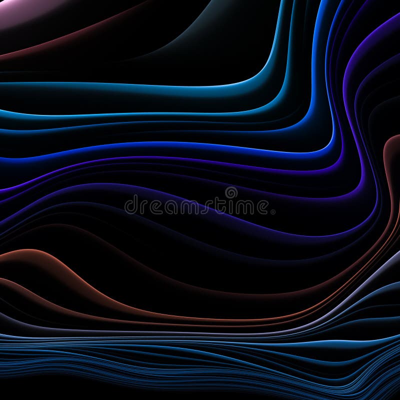 Pattern of Color Fractal Waves Stock Illustration - Illustration of ...