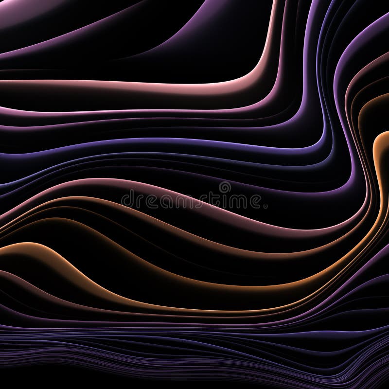 Pattern of Color Fractal Waves Stock Image - Image of rendered, ripple ...