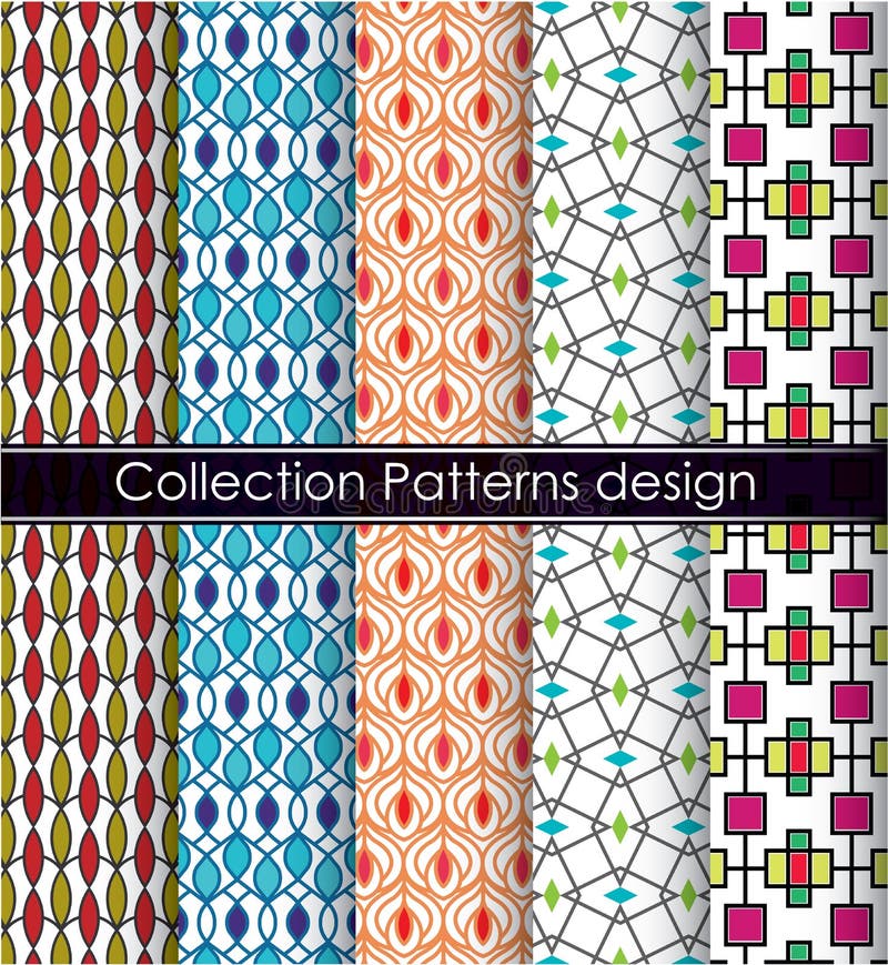 Pattern Color Graphic Collection Stock Illustration - Illustration of ...