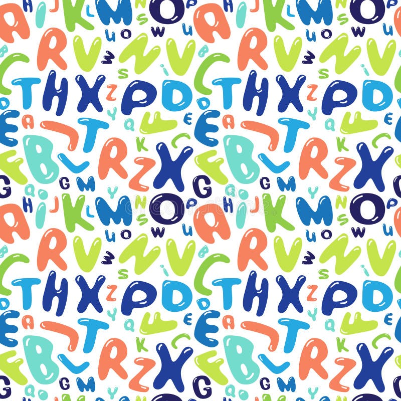 Seamless alphabet pattern stock vector. Illustration of decor - 4816572