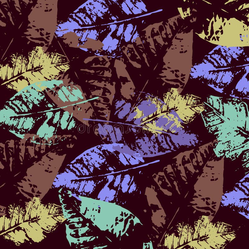 Pattern with Colored Autumn Leaves Stock Vector - Illustration of ...