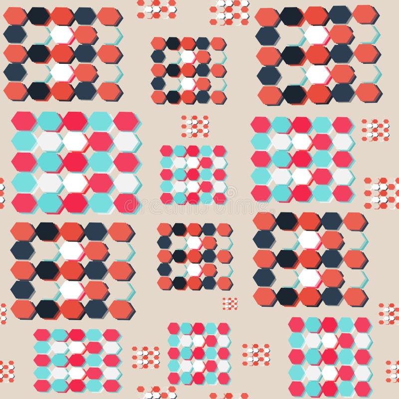 Pattern of colored figures stock vector. Illustration of drawn - 51839645