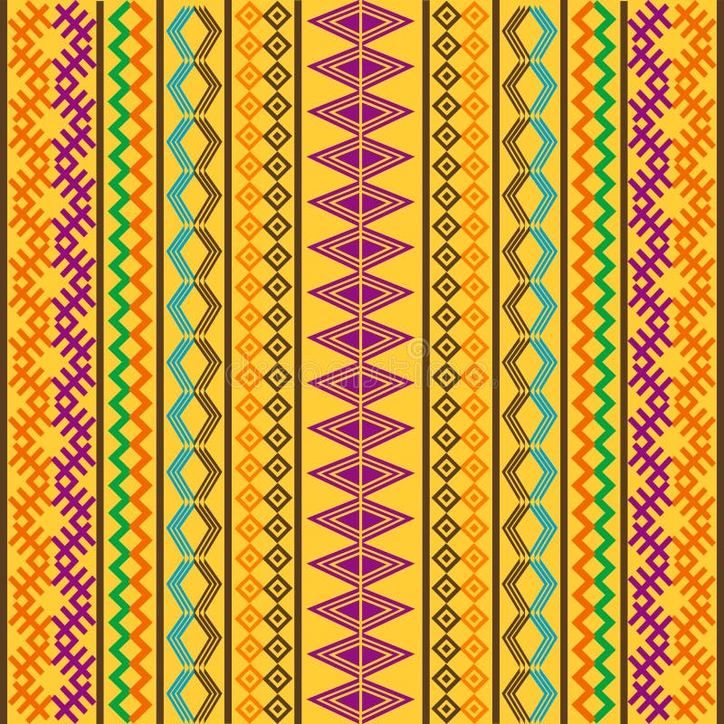 Pattern with Colored Motifs Stock Illustration - Illustration of ...