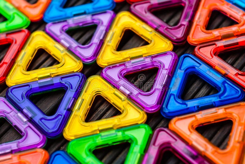 Pattern of Colored Plastic Triangles Stock Photo - Image of creative ...