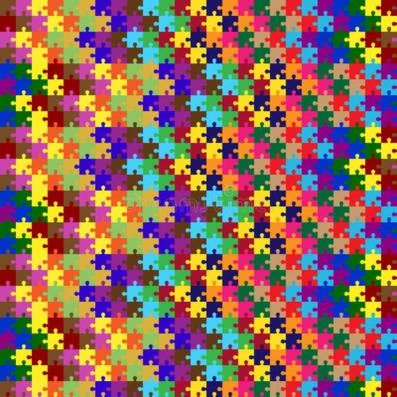Pattern with Colored Puzzles Stock Vector - Illustration of pattern ...
