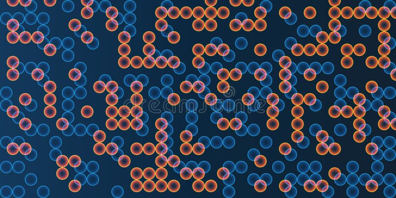 Pattern of Colorful Abstract Brown and Blue Bubbles on a Dark ...