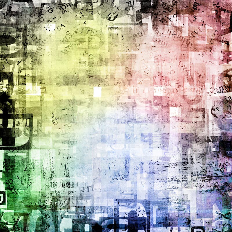 Colorful, Newspaper, Magazine Alphabet Stock Image - Image of newsprint ...