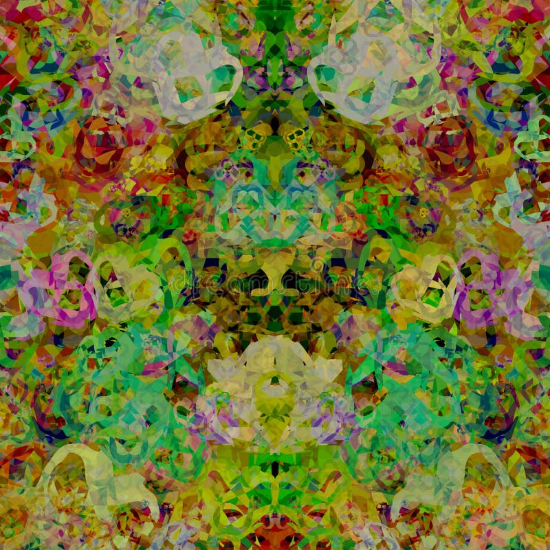 Pattern with Colorful Abstract Shapes, Fabric, Surface Cover, Digital ...