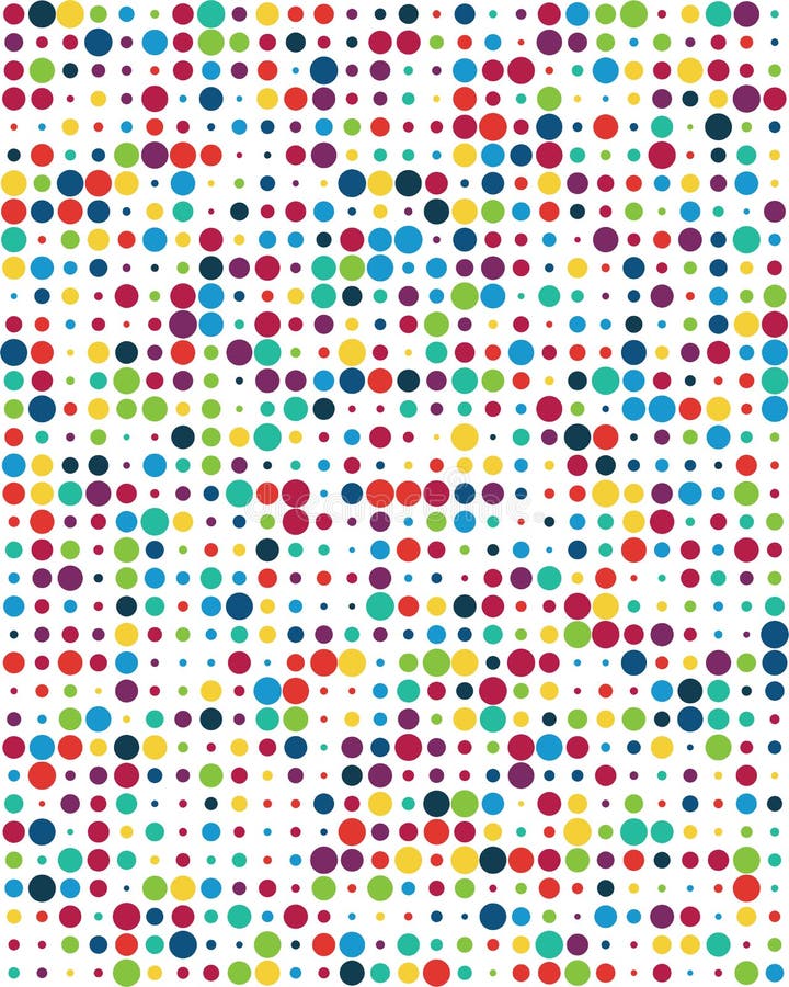 Pattern with colorful dots stock illustration. Illustration of bright ...