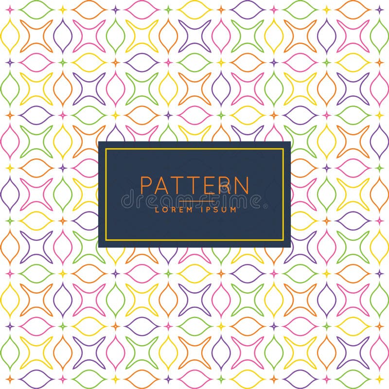 Pattern with Colorful Floral Shapes Stock Vector - Illustration of ...