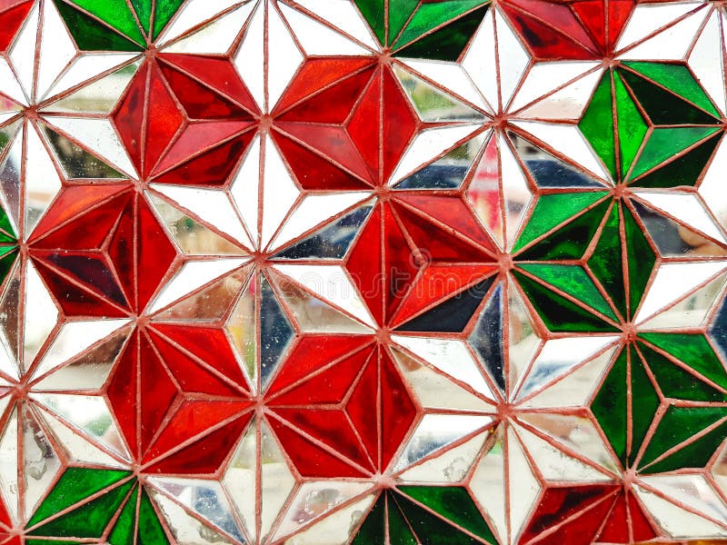 Pattern of Colorful Glass and Abstract Background or Wallpaper in Thai ...