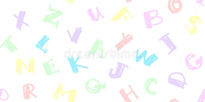 Pattern with Colorful Letters from the English Alphabet for Children ...