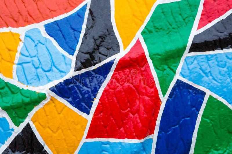 Pattern on Colorful Plaster Walls. Stock Photo - Image of plaster, wall ...