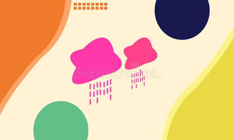 Pattern of a Colorful Round and Cloud-shaped Texture with a Pale Yellow ...