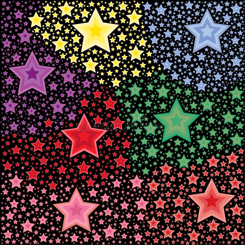 Stars Background Seamless Pattern Stock Illustration - Illustration of ...