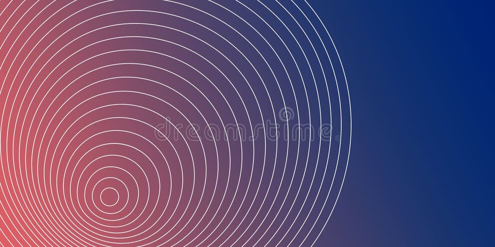 Pattern of Concentric Spirals, Gradually Expanding. White Lines Against ...