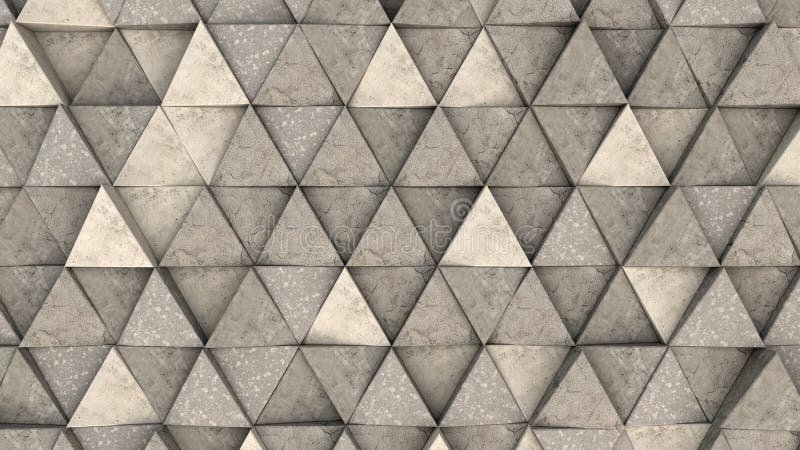 Pattern of Concrete Triangle Prisms Stock Illustration - Illustration ...