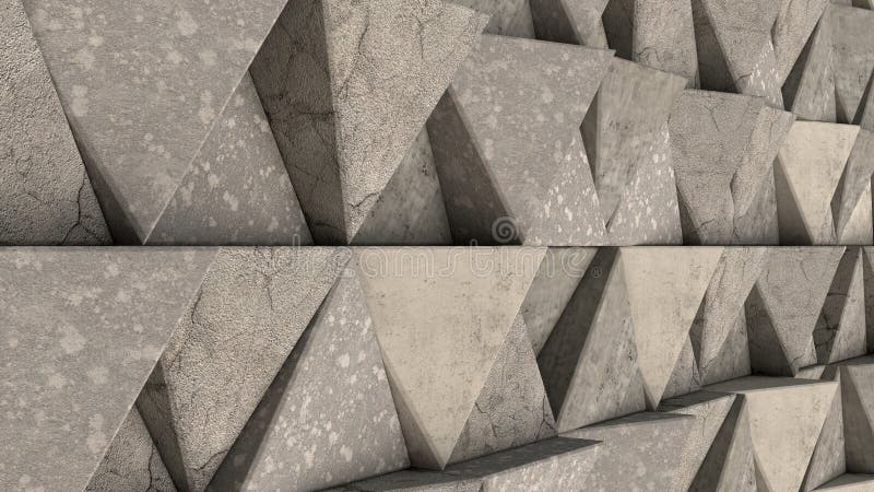 Pattern of Concrete Triangle Prisms Stock Illustration - Illustration ...