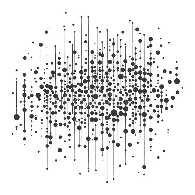 Abstract Black and White Dotted Lines Background Design Stock ...