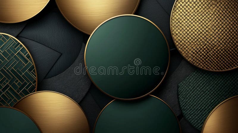 The Pattern Consists of Circles and Diamonds Made from Copper and Green ...