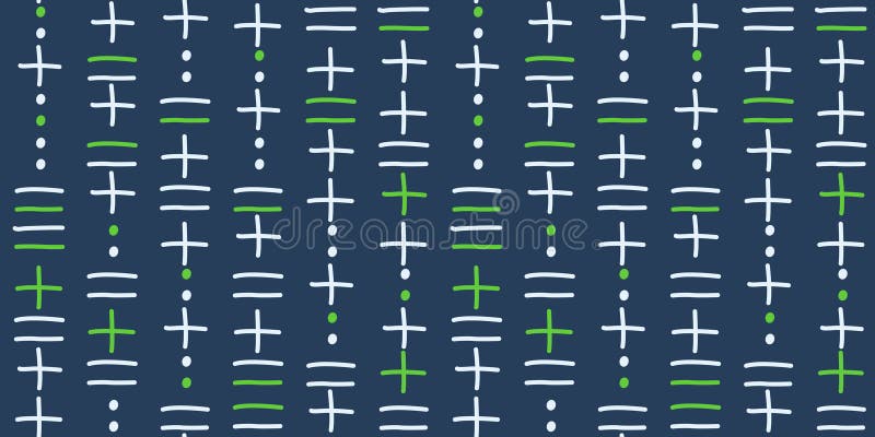 Pattern Consists of Vertical Columns of Symbols, Including Plus Signs ...