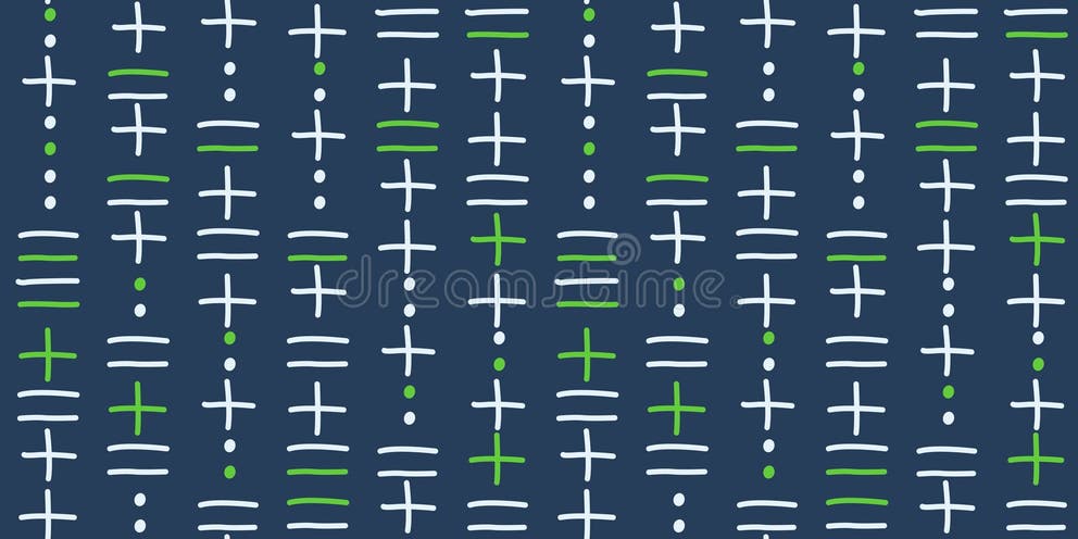 Pattern Consists of Vertical Columns of Symbols, Including Plus Signs ...