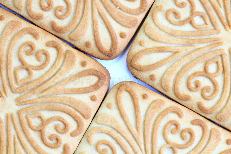 Pattern on Cookies Close-up As a Background, Homemade Cakes Stock Photo ...