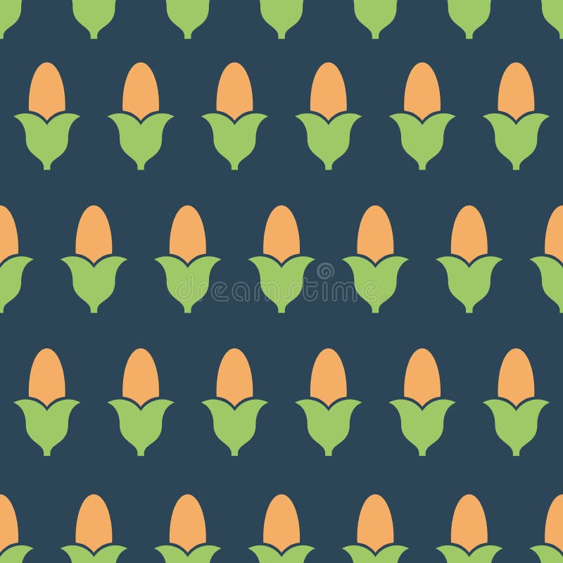Simple Vector Illustration with Ability To Change. Pattern with Corn ...