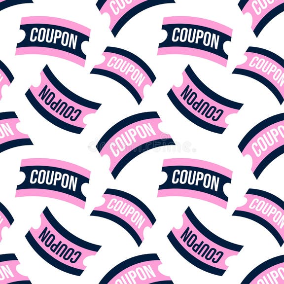 Pattern of Coupons on White Background. Vector Seamless Pattern in ...