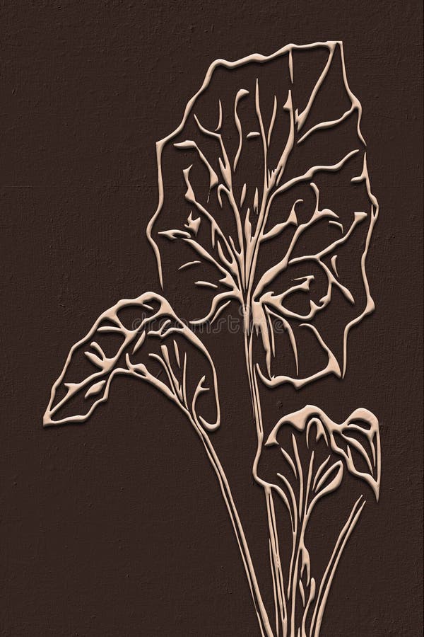 3D Botanical Illustration. Pattern for the Cover, for Printing ...