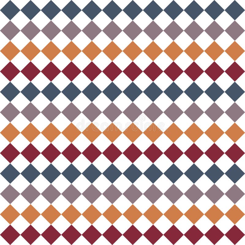 Pattern Created from Blue, Grey, Tan and Dark Red Diamonds Stock ...
