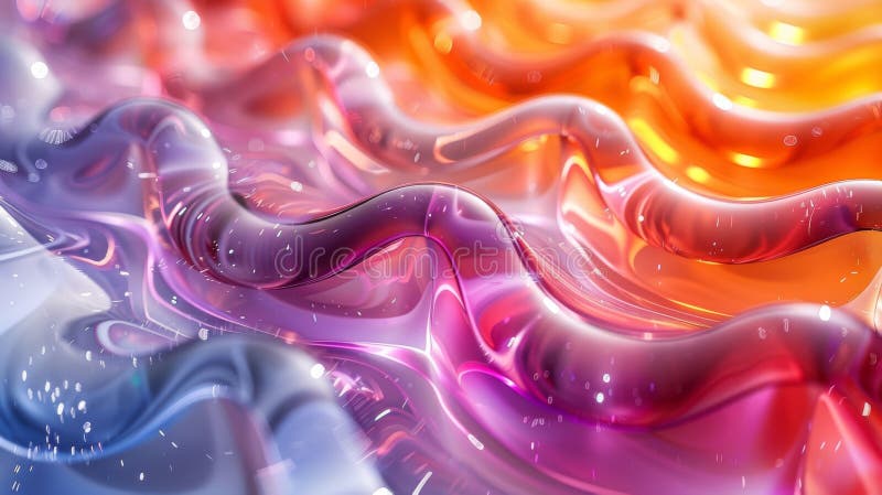 The Pattern is Created with Colorful Waves in an Abstract, Vibrant ...
