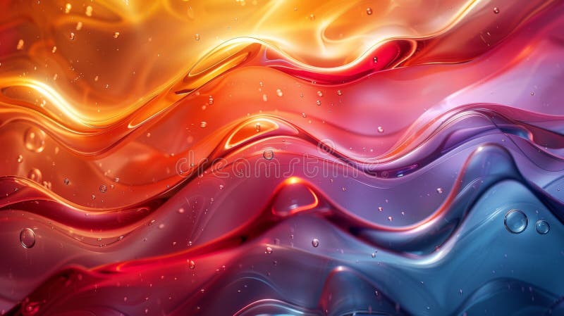 The Pattern is Created with Colorful Waves in an Abstract, Vibrant ...