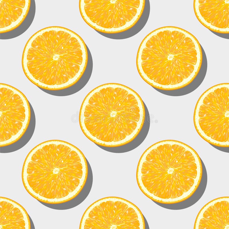 Pattern Created from Halved Oranges with Shadow Stock Vector ...