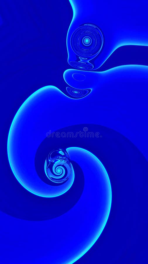 Pattern and Creative Design in Royal Blue with Neon Glowing Edges Stock ...