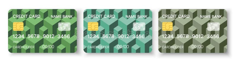 Pattern Credit Card in Abstract Style Stock Stock Vector - Illustration ...