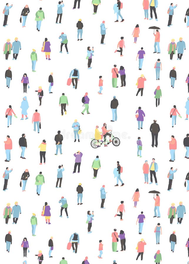 Pattern with Crowd of People. Auditorium with People Stock Vector ...