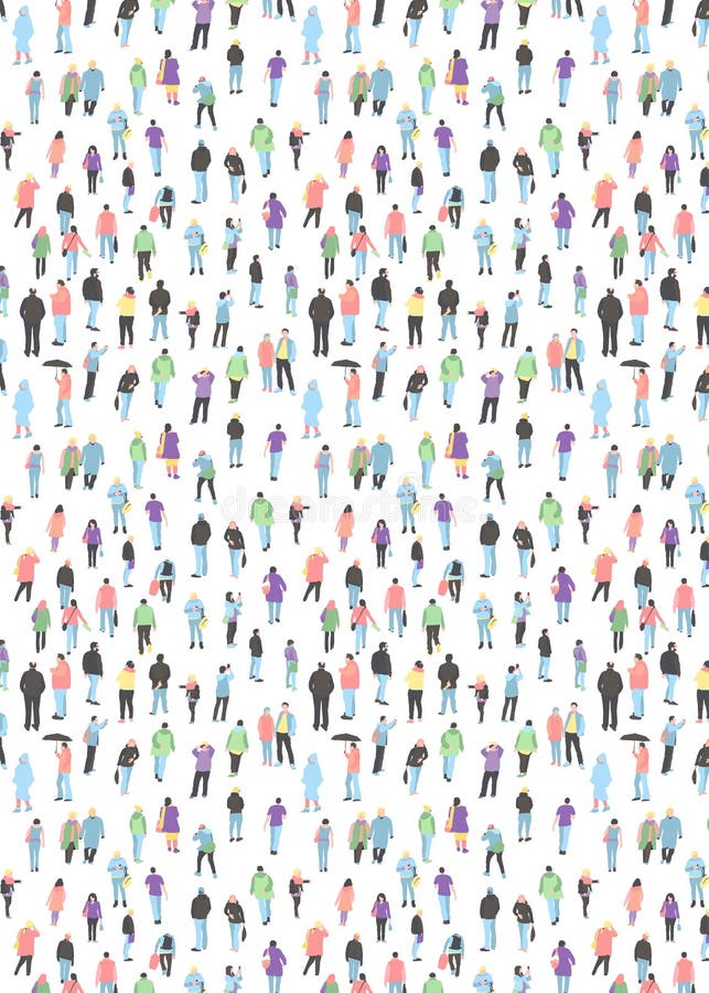 Pattern with Crowd of People. Auditorium with People Stock Vector ...