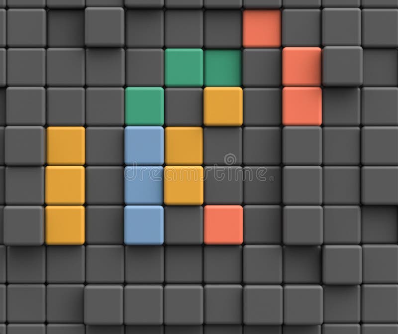 Pattern of cubes stock illustration. Illustration of pattern - 65961973