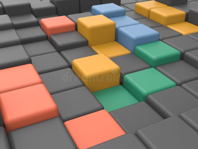 Pattern of cubes stock illustration. Illustration of pink - 65961995