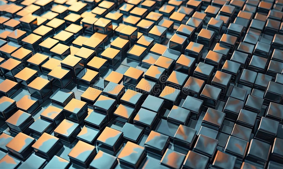 A Pattern of Cubes is Shown in this Image, with Some of the Cubes Appearing To Be Broken or ...